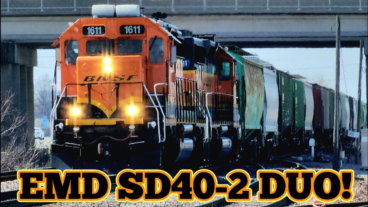 [4K] CLASSIC SD40 POWER LEADS A CUT OF CARS TOWARDS THE SIDING! - YouTube
