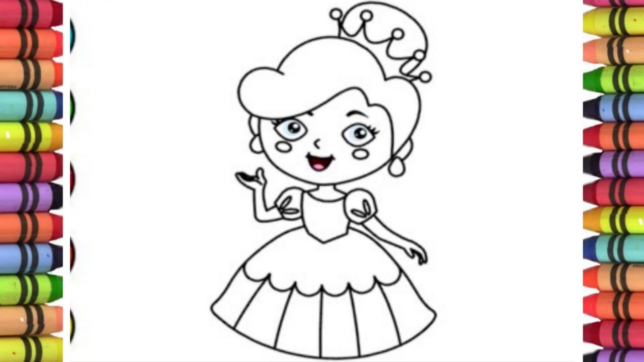 How to draw beautiful princess step by step, beautiful Disney princess ...