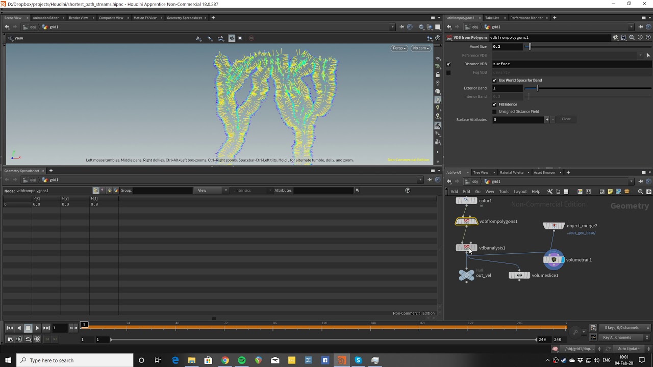 Houdini 18 shortest path streams - YouTube