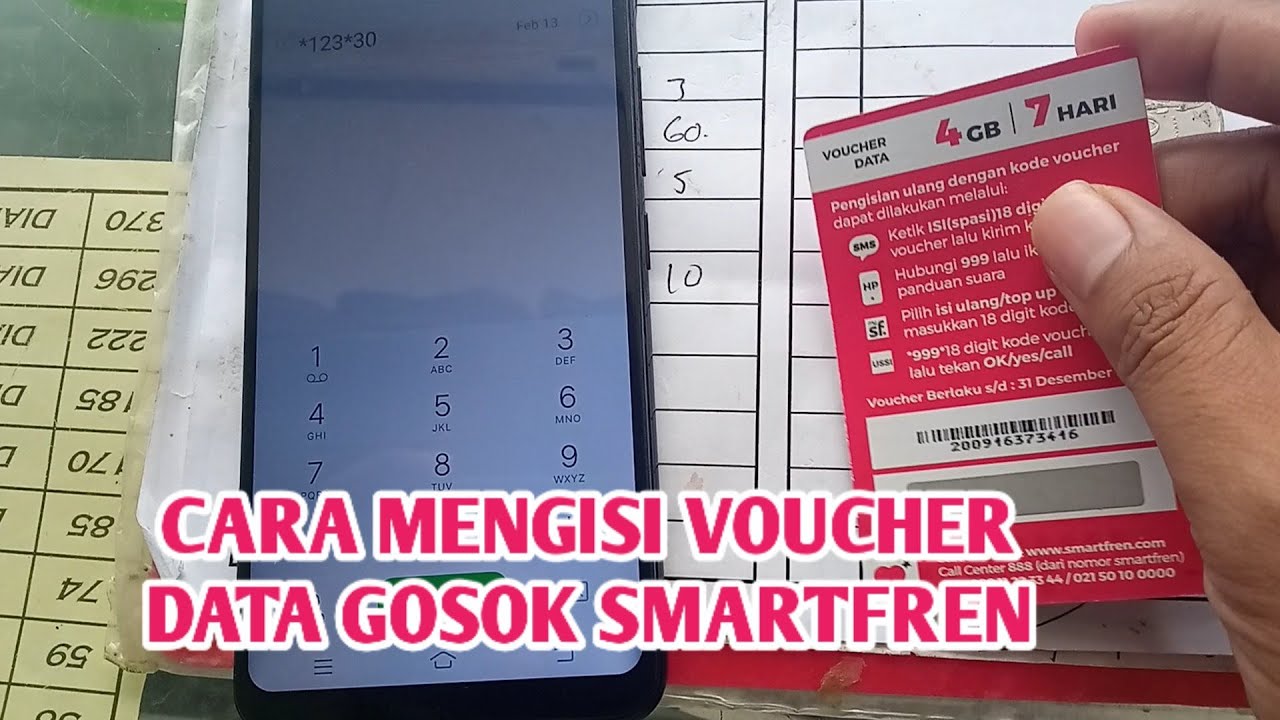 CARA ISI VOUCHER DATA GOSOK SMARTFREN - YouTube