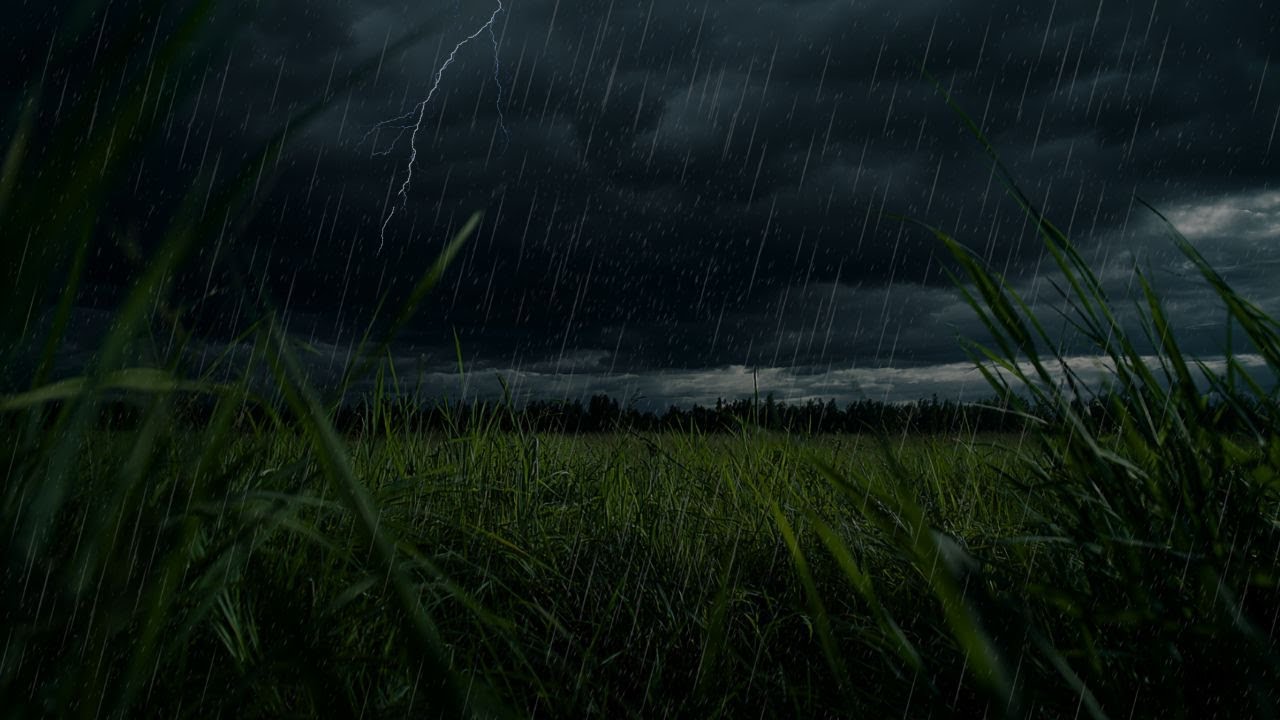 Massive Thunderstorm Sweeps Across Open Fields ⛈️ | Rain, Wind & Deep ...