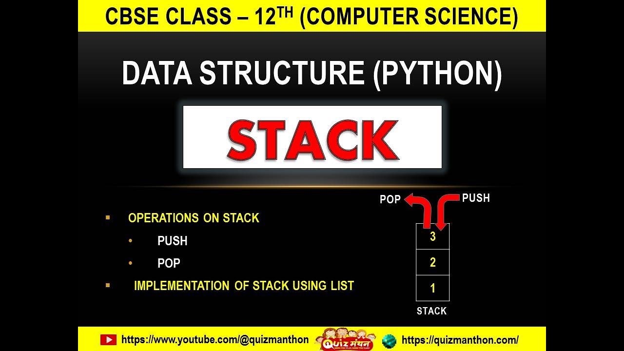 Stack - Data Structure in one video | Class 12 Computer Science ...