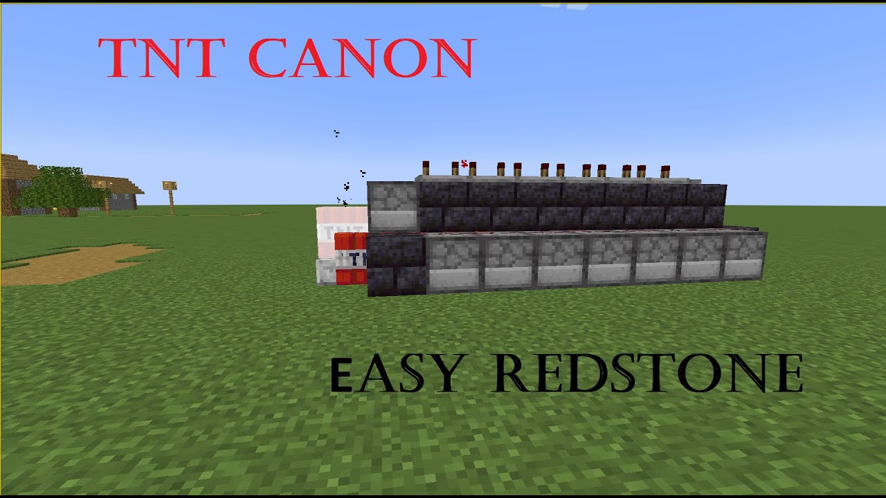MINECRAFT EASY TNT CANON TUTORIAL - YouTube