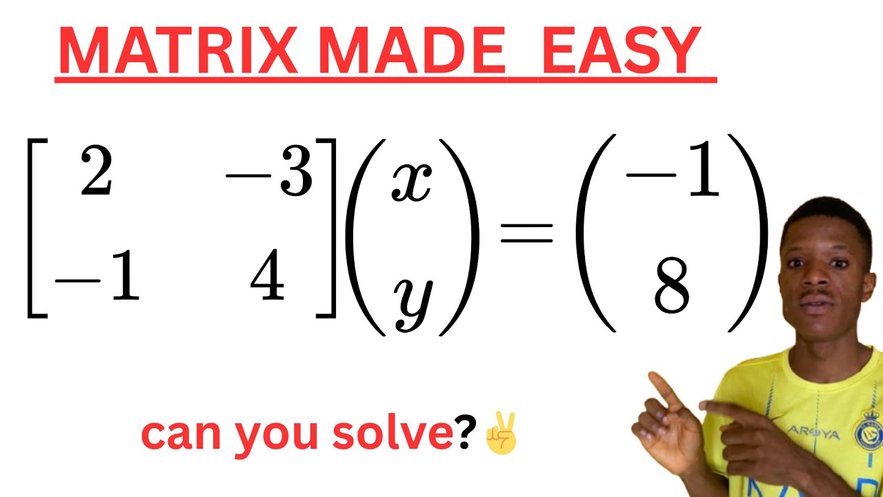 Solve This Matrix Equation FAST! | Learn 2x2 Matrix Method Easily 💡 ...
