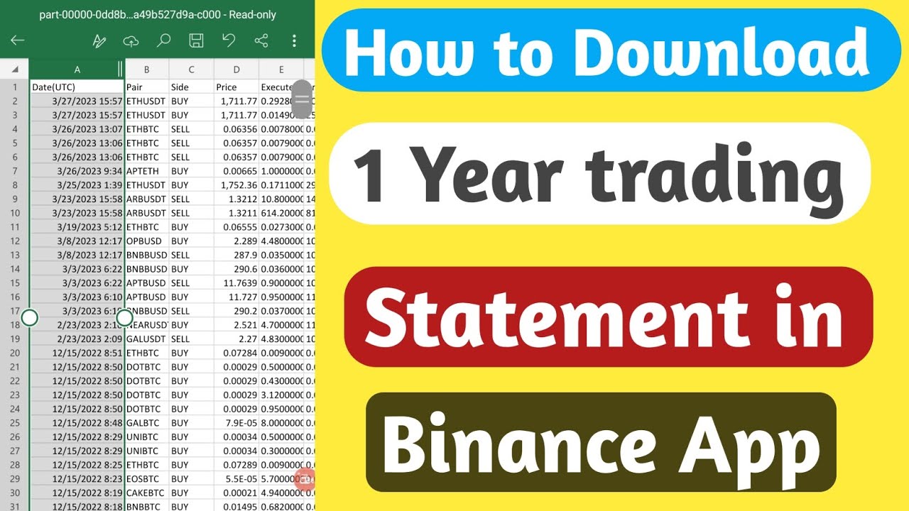 How to download 1 year trading statement in binance - YouTube
