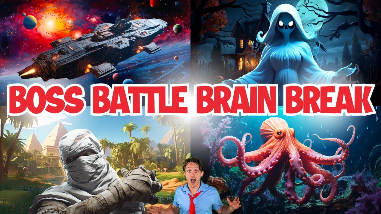 Ultimate Brain Break Boss Battle Video Game | Kids Workout Games to ...