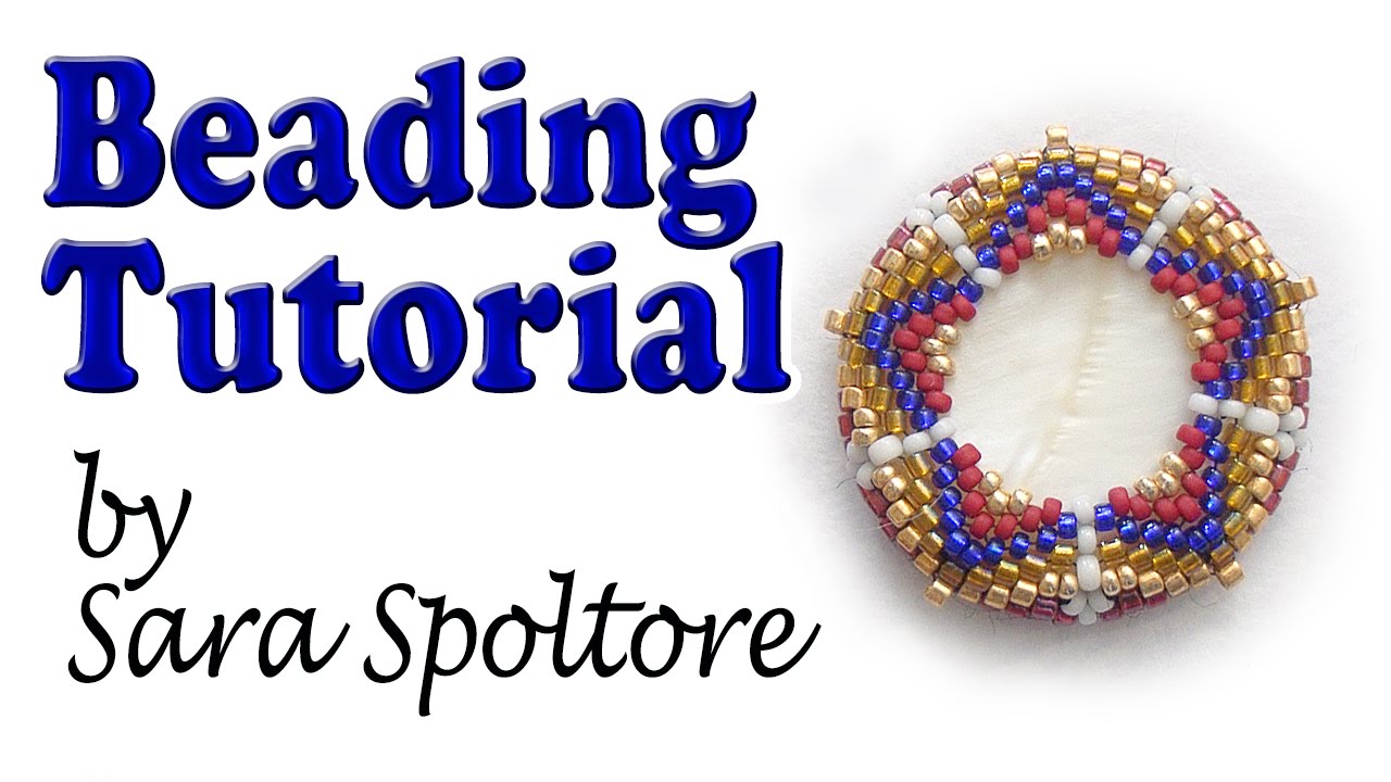 BeadsFriends: Beaded bezel tutorial - How to bezel a disc with beads ...
