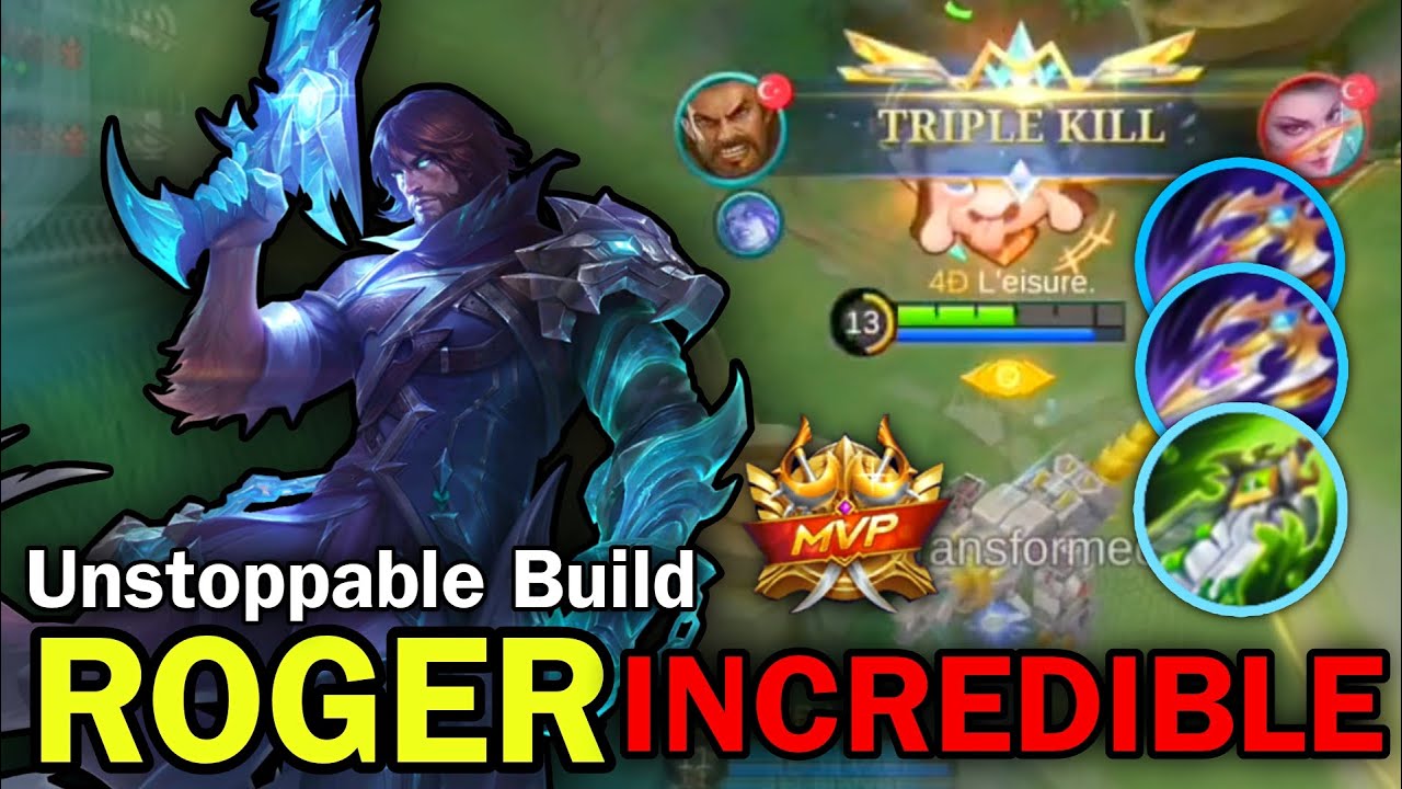 NEW META HERO!! Roger Crazy Damage Build and Emblem - Roger Best Build ...