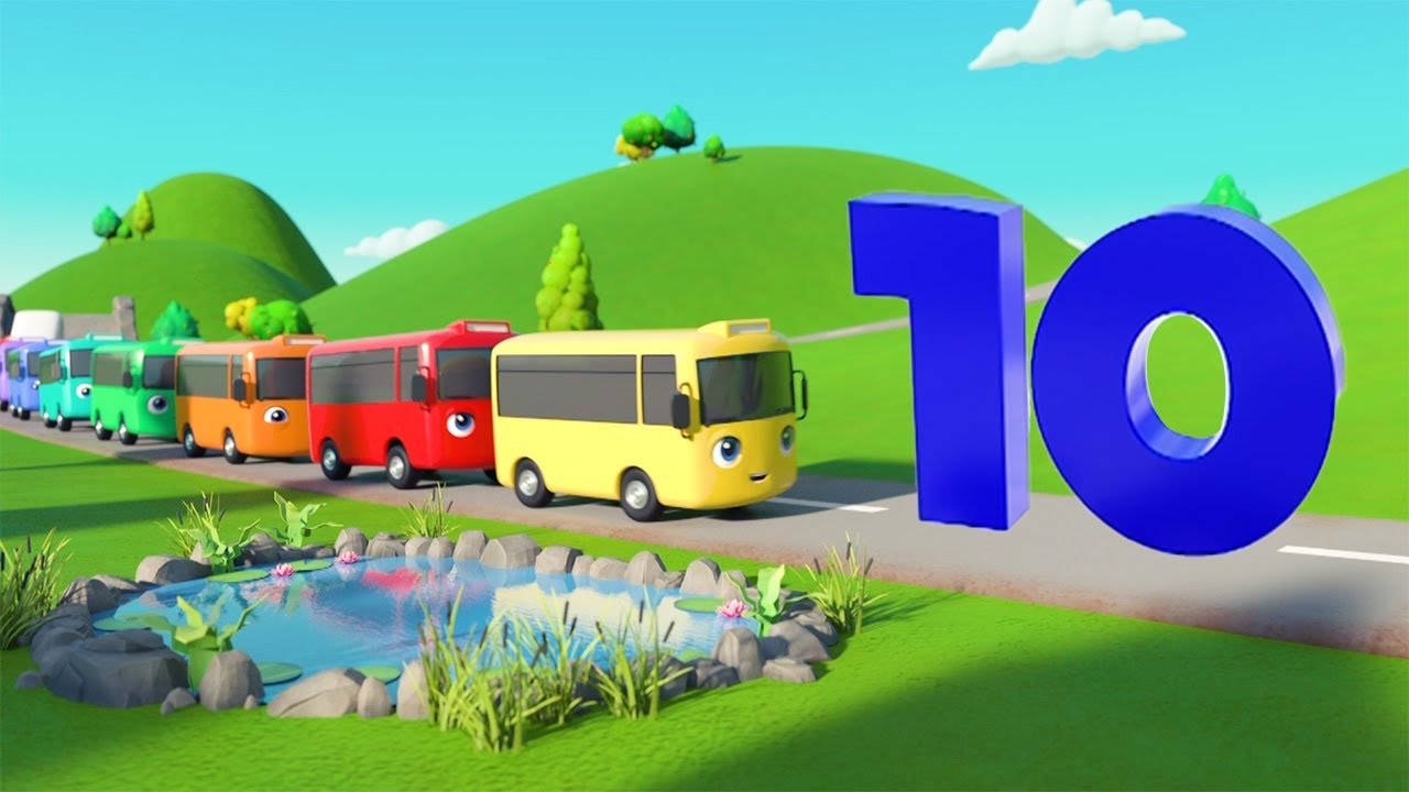 Counting Buses with Mia - 10 Little Buses | 👼Lellobee - Preschool ...