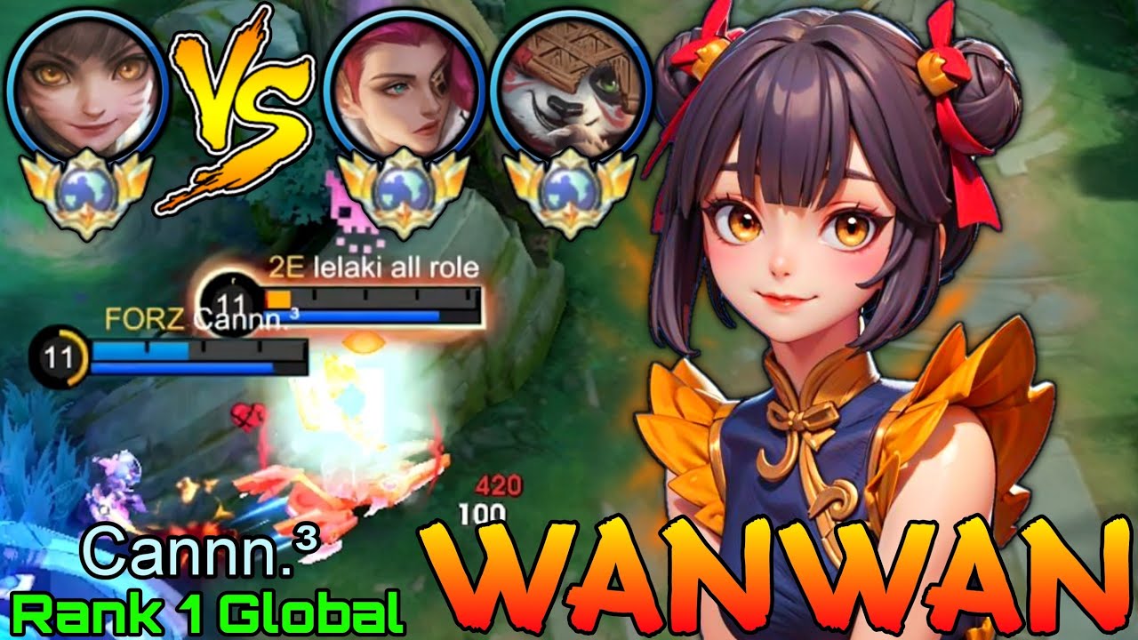 No.1 Wanwan VS Top Global Lesley & Akai - Top 1 Global Wanwan by Cannn.³ - Mobile Legends - YouTube