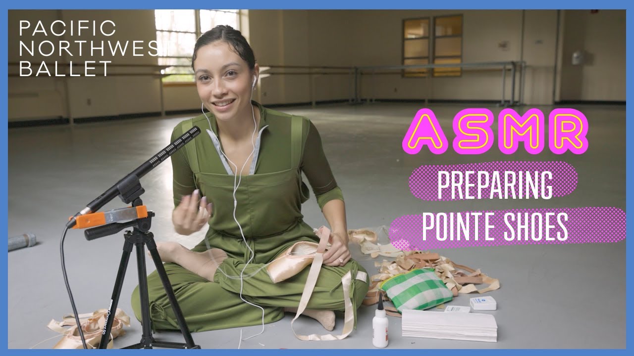 ASMR - Preparing Pointe Shoes with a Ballerina - YouTube