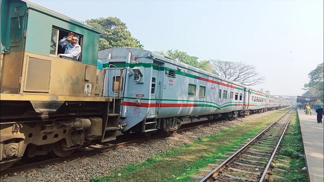 Kalni Express Train passing at Brahmanbaria Railway Station - YouTube
