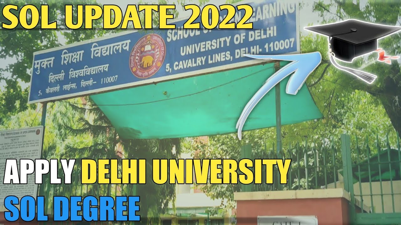 How To Apply Delhi University SOL Degree in 2022 | SOL D.U Degree Apply ...
