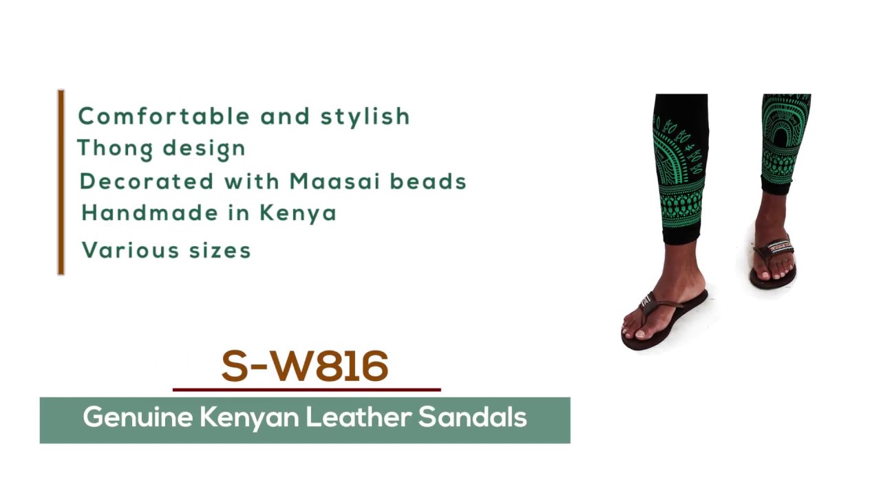 Genuine Kenyan Leather Sandals - YouTube