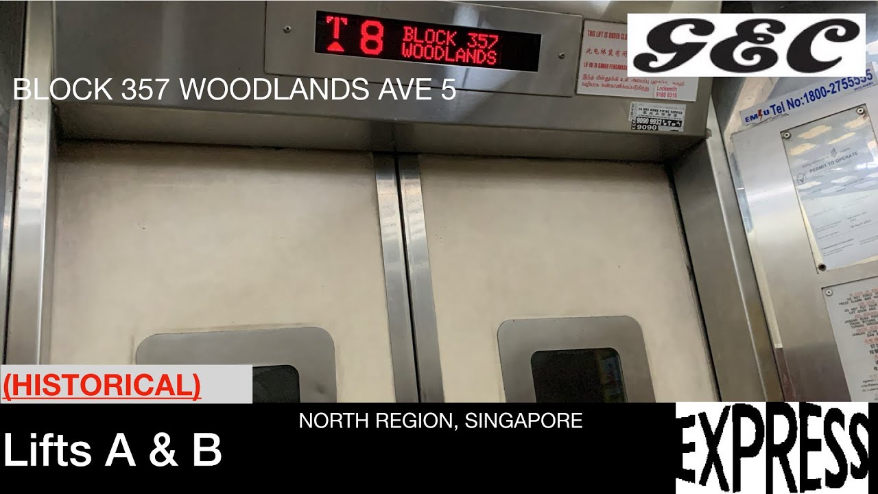 HDB Block 357 Woodlands || GEC Express Lift - YouTube