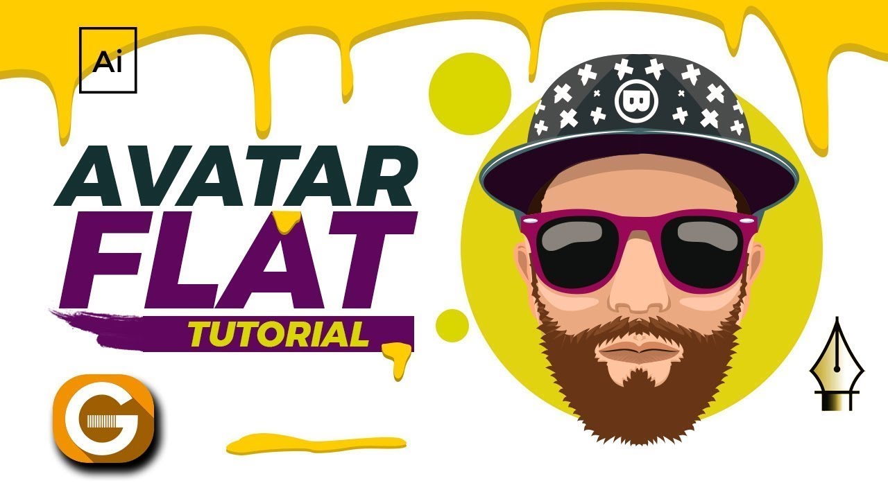 Illustrator Tutorial | Creando un Avatar Flat o Ícono desde una ...