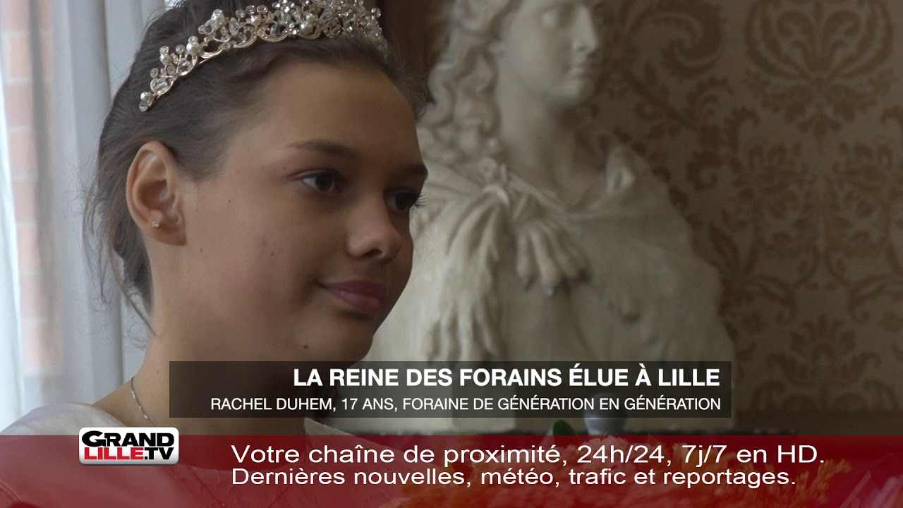 Rachel, 17 ans, reine des forains de Lille cette année - YouTube