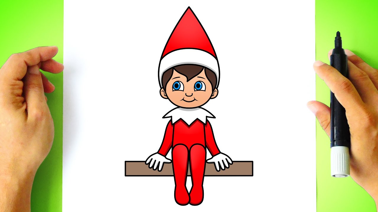 How to DRAW the ELF on the Shelf step by step - YouTube