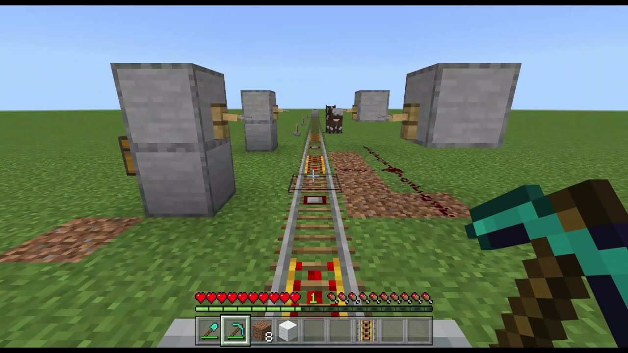 Minecraft rail stop - YouTube