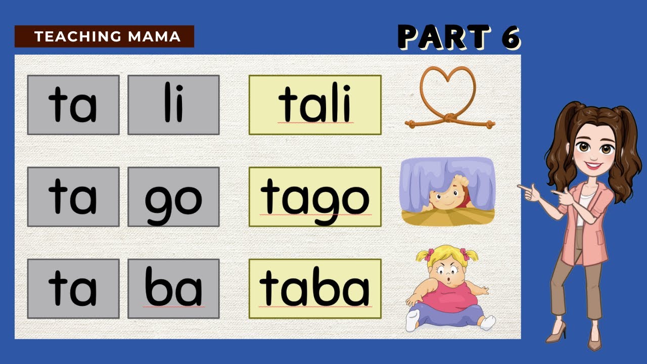 Mga Salitang May Dalawang Pantig | Part 6 | Unang Hakbang sa Pagbasa ...