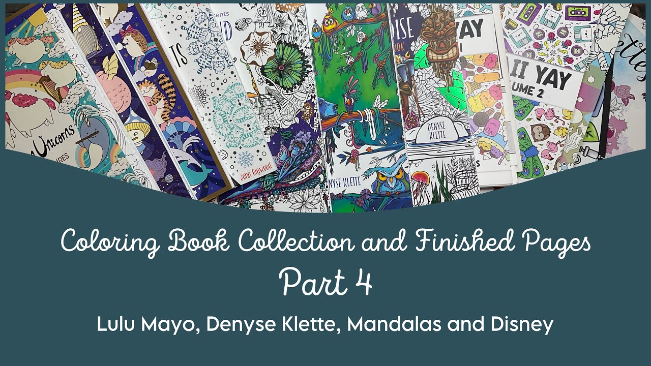 Coloring Book Collection and Finished Pages Part 4 - YouTube