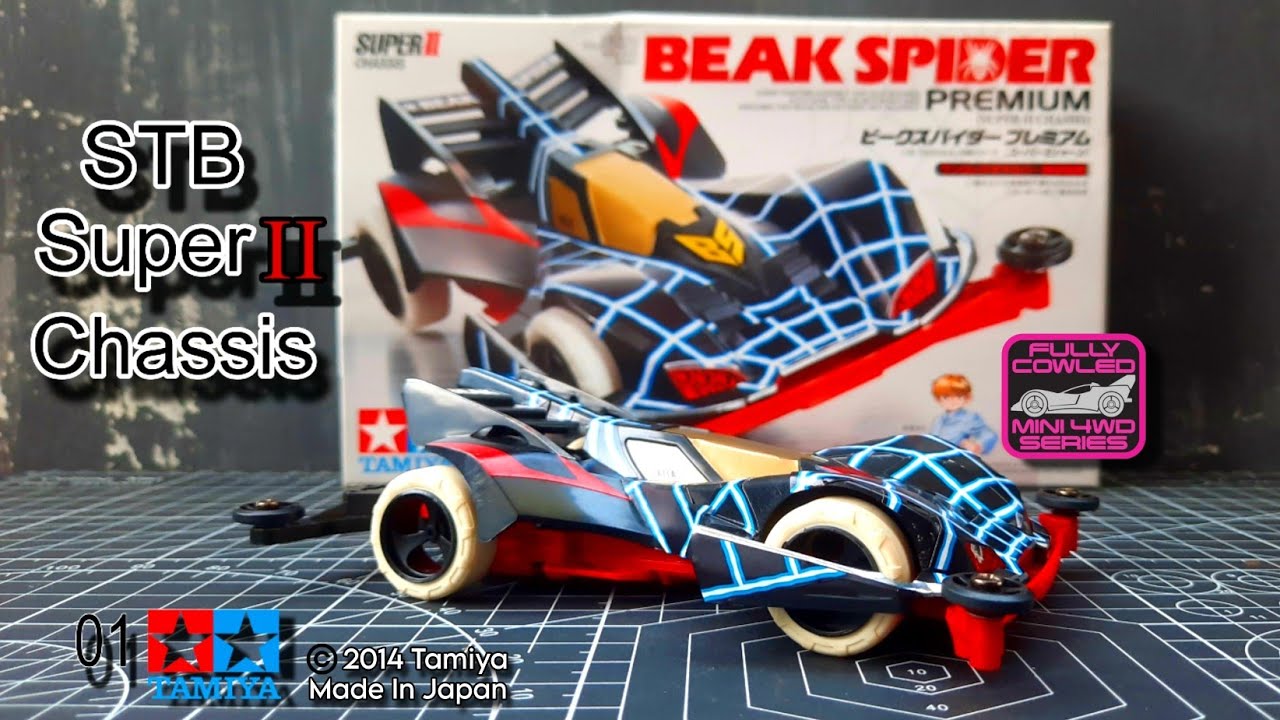 TAMIYA MINI 4WD BEAK SPIDER PREMIUM SUPER II CHASSIS STB | 35 - YouTube