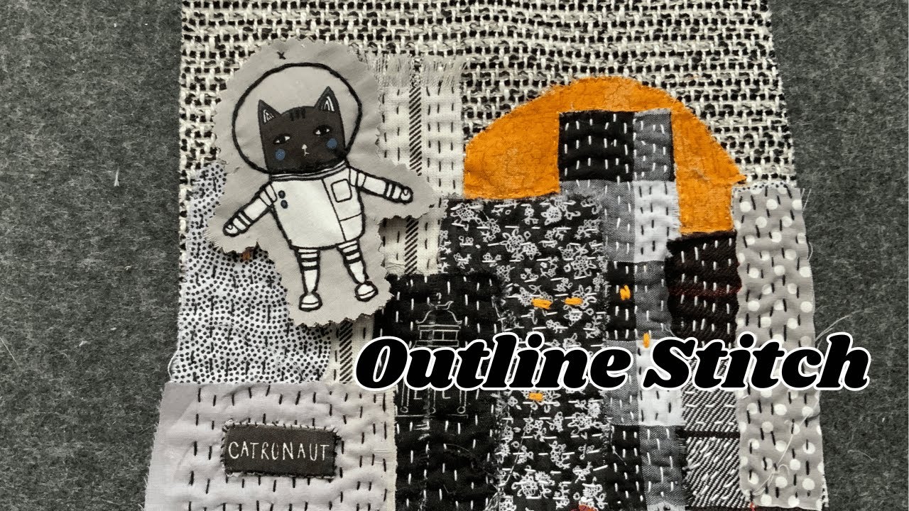 Wonky Stitch Wednesday - Embellish A Pre-Stitched Square - YouTube