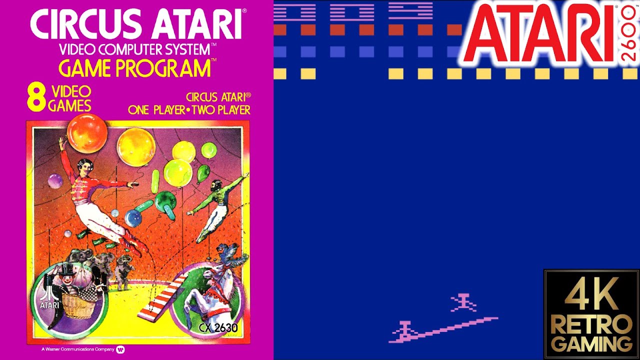 Circus Atari 2600 4k Gameplay - YouTube