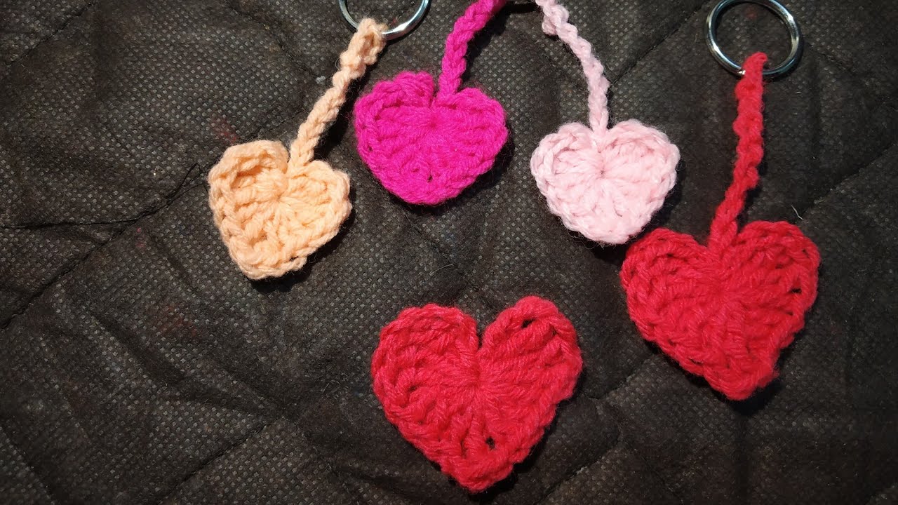 Crochet Little Hearts (Love Symbol) with Magic loop - YouTube