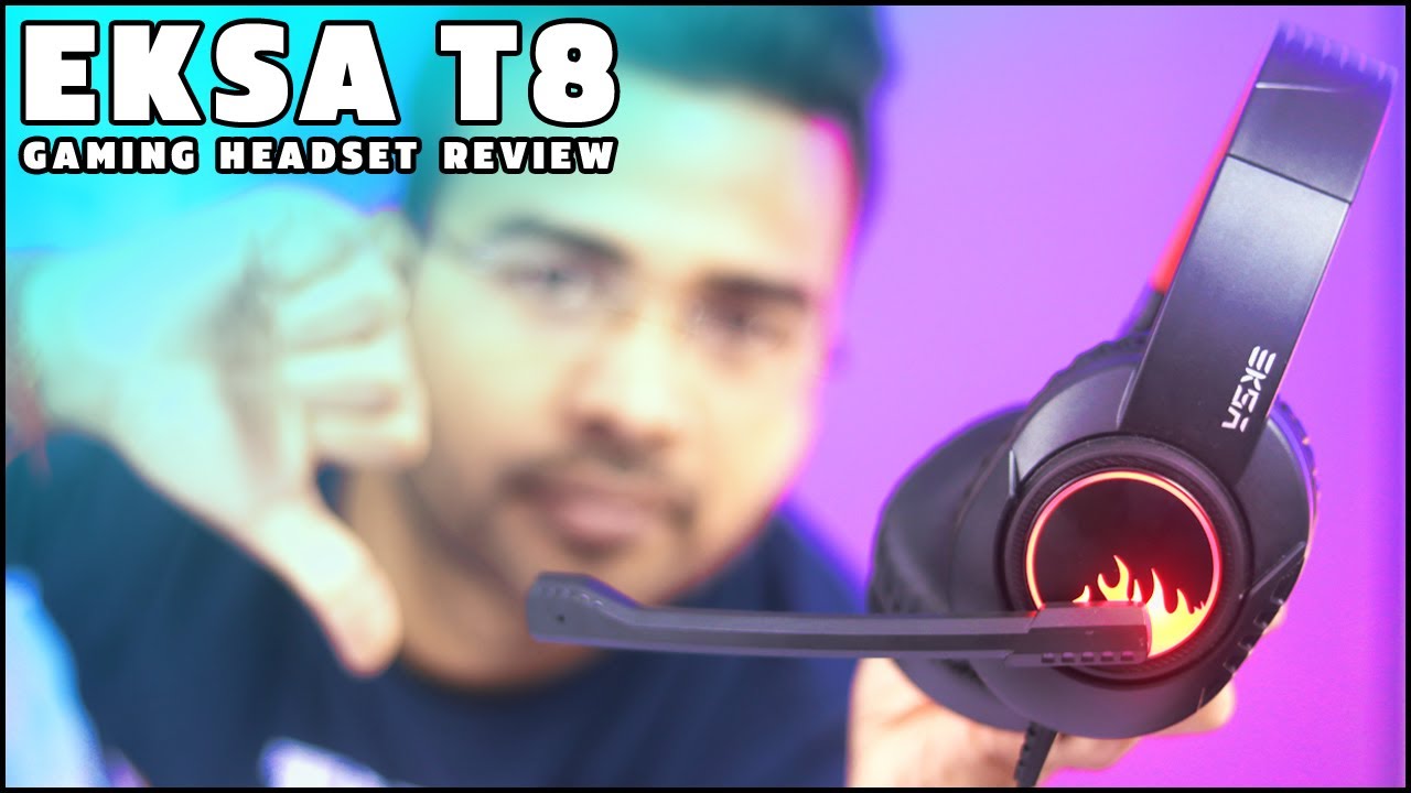 Eksa T8 stereo gaming headphones Review, Mic Test & PUBG Test | Is it ...