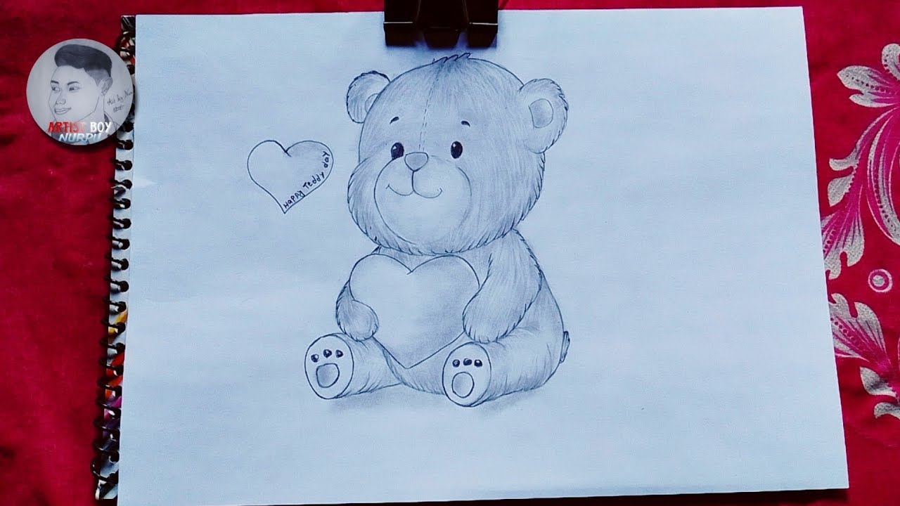 How to draw a Teddy Bear | Step by step | Easy drawing tutorial | Teddy ...
