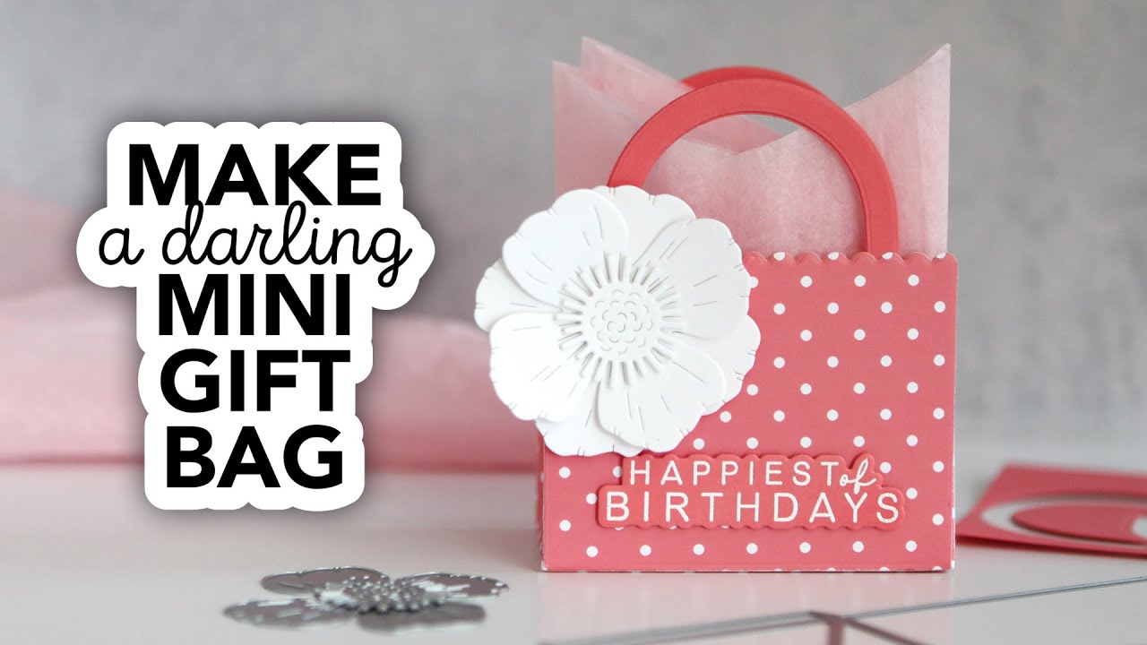 Make a sweet mini gift bag with this die set! - YouTube