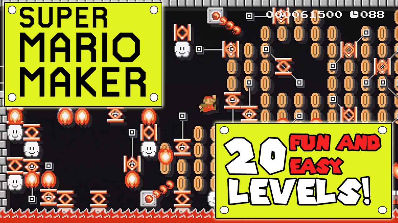 Super Mario Maker - 20 Easy and Fun Levels! - YouTube
