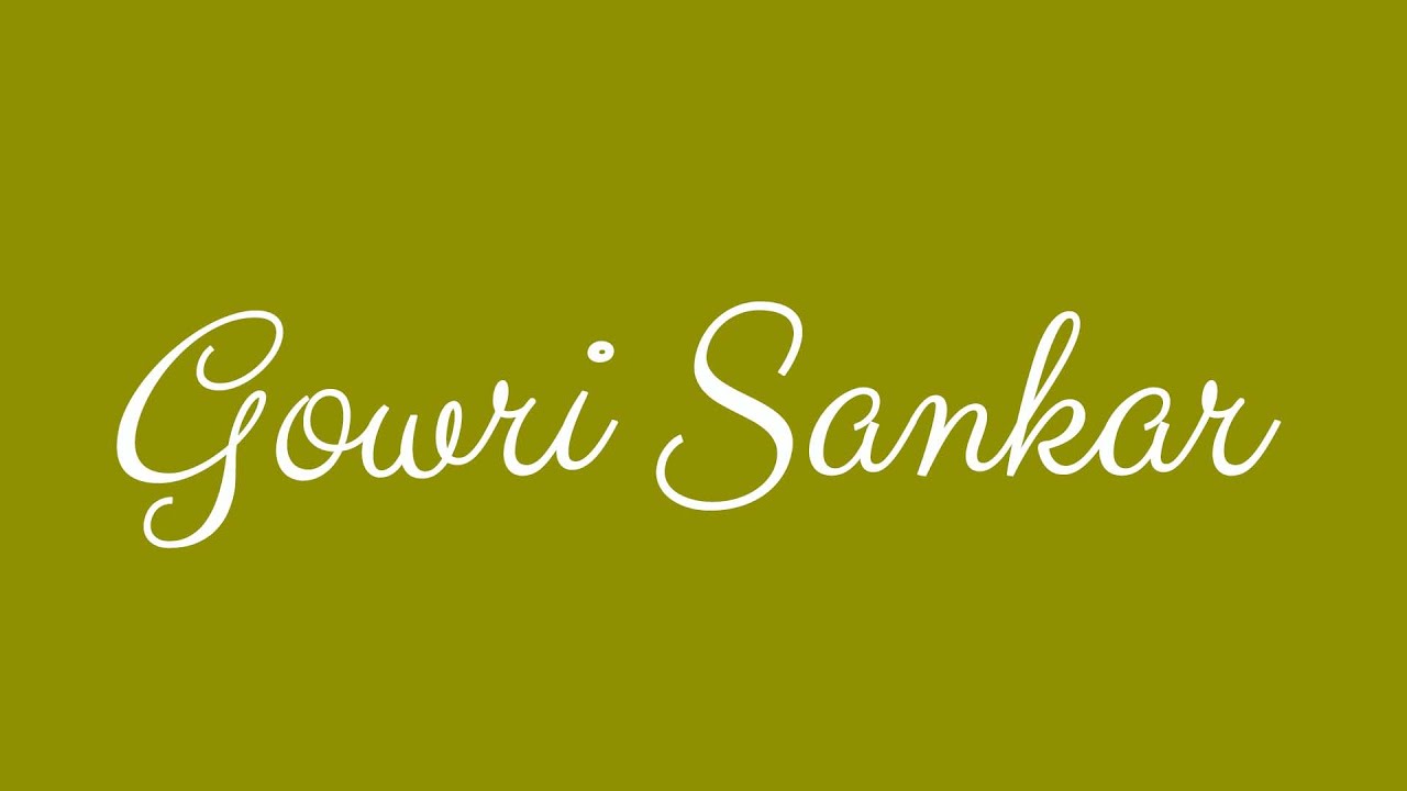 Gowri Sankar English Cursive Handwriting Tutorial - YouTube