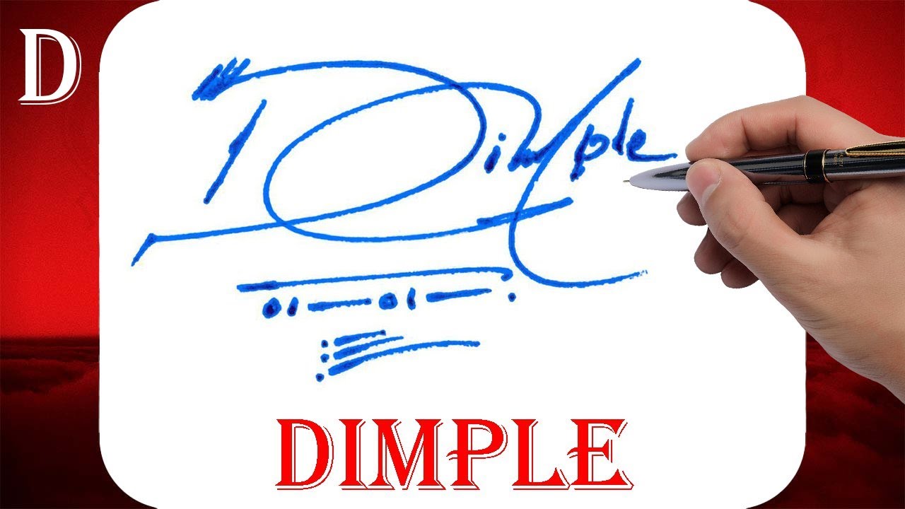 Dimple Name Signature Style | D Signature Style | Signature Style of My ...