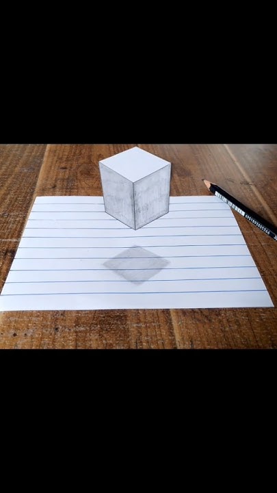 How to draw a floating cube 3D art#drawing #3d #art #shorts #short ...