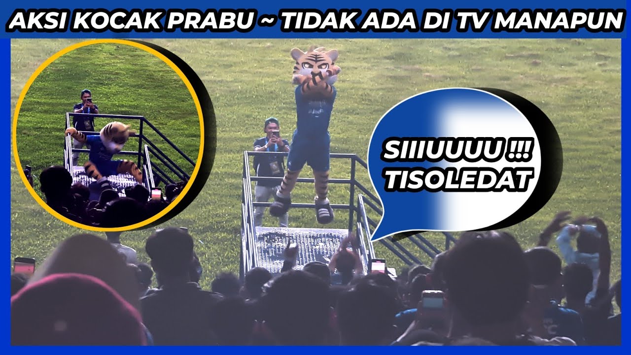 KOCAK‼️AKSI MASKOT PERSIB BANDUNG "PRABU" SAAT JEDA BABAK PERTAMA ...