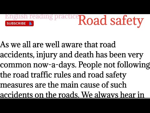 387,Road safety/english reading paragraph/English reading practice ...