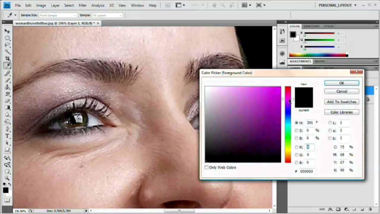 [HD] Photoshop: Changing Eye Color! Quick and Easy! - YouTube
