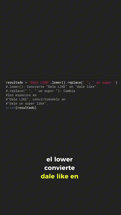 Que es el método de cadena en Python, métodos en Python, método en ...
