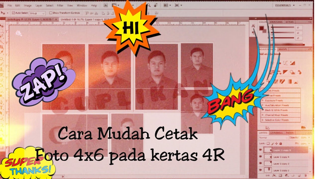 Cara Mudah Cetak Foto 4x6 di kertas 4R - YouTube