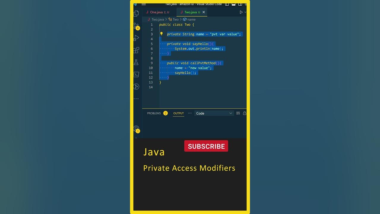 Java Tutorial For Beginners Oops In Java Private Access Modifiers Java Telugu Java