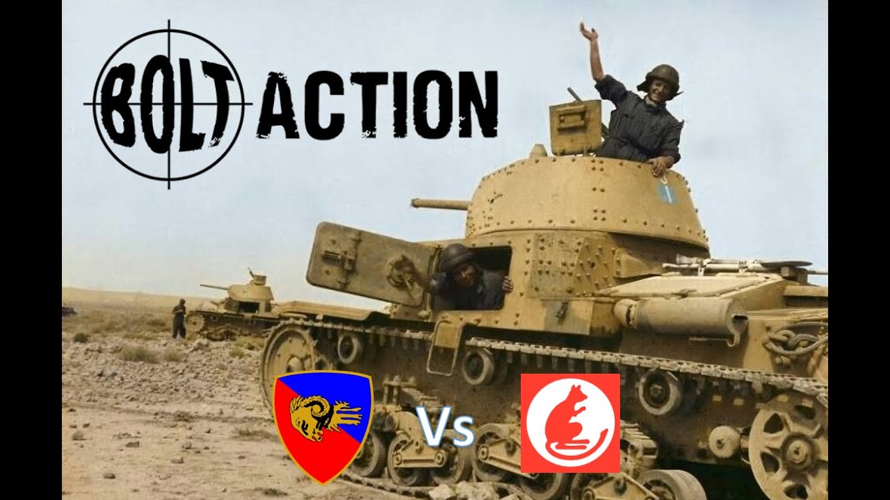 BOLT ACTION (ita) - 132° DIV. ARIETE Vs 7° ARMOURED BRIGADE - YouTube