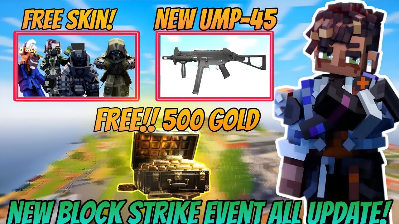Blood Strike X Minecraft Collab Upcoming All Free Skins | New UMP-45 ...