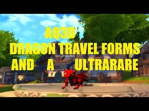 AQ3D Dragon Travel Forms And ULTRARARE! AdventureQuest 3D - YouTube