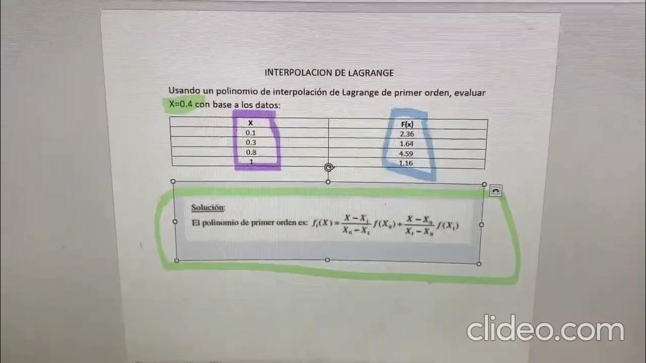 Calculadora de interpolación de Lagrange. UNEVE. - YouTube