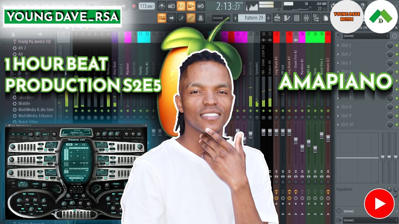 AMAPIANO BEAT PRODUCTION CHALLENGE S2E5 - YOUNG DAVE_RSA | 2024 FL STUDIO TUTORIAL - YouTube