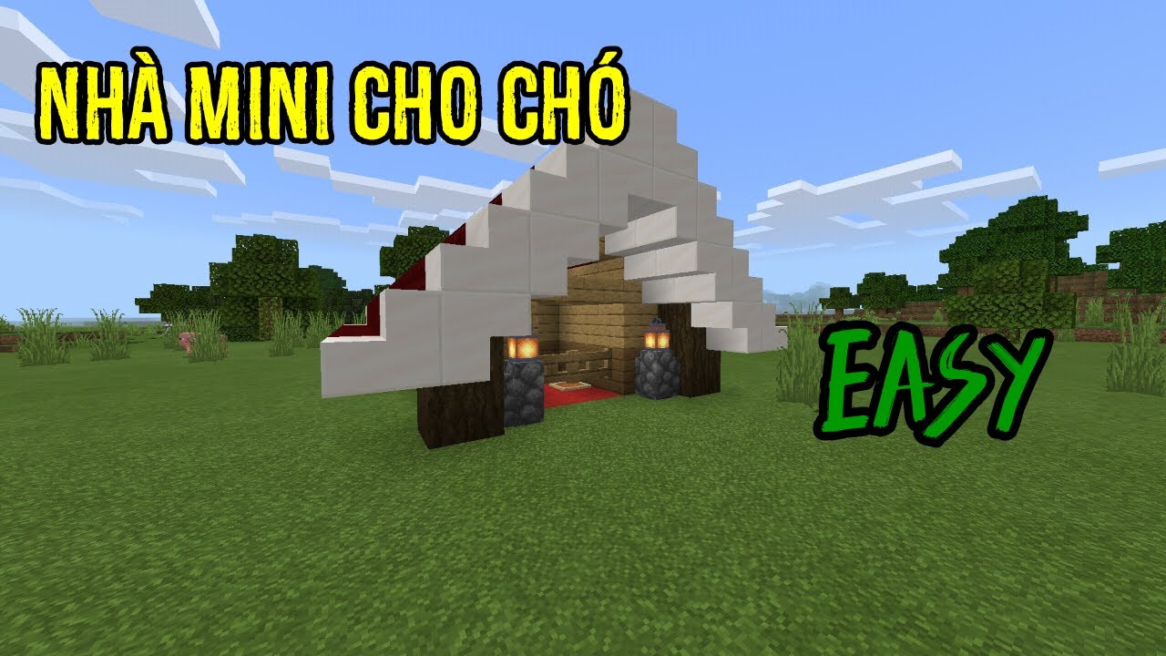Minecraft:Cách xây chuồng chó mini trong Minecraft - YouTube