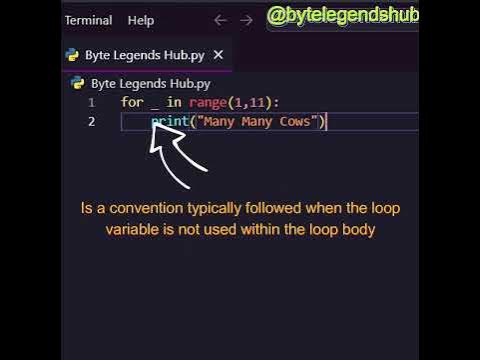The Mystery Behind Why Python Devs Love "_" in For Loops!🐍💻🚀#shorts #python #coding #programming ...