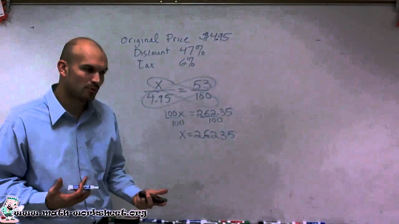 Algebra - Percents - Markup, discount, and tax-easy - Medium - YouTube